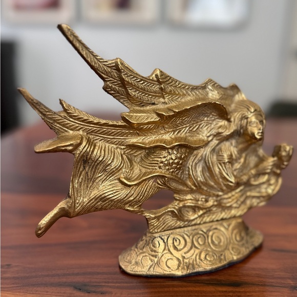 Accents | Vintage Brass Winged Christian Religion Religious Angel ...